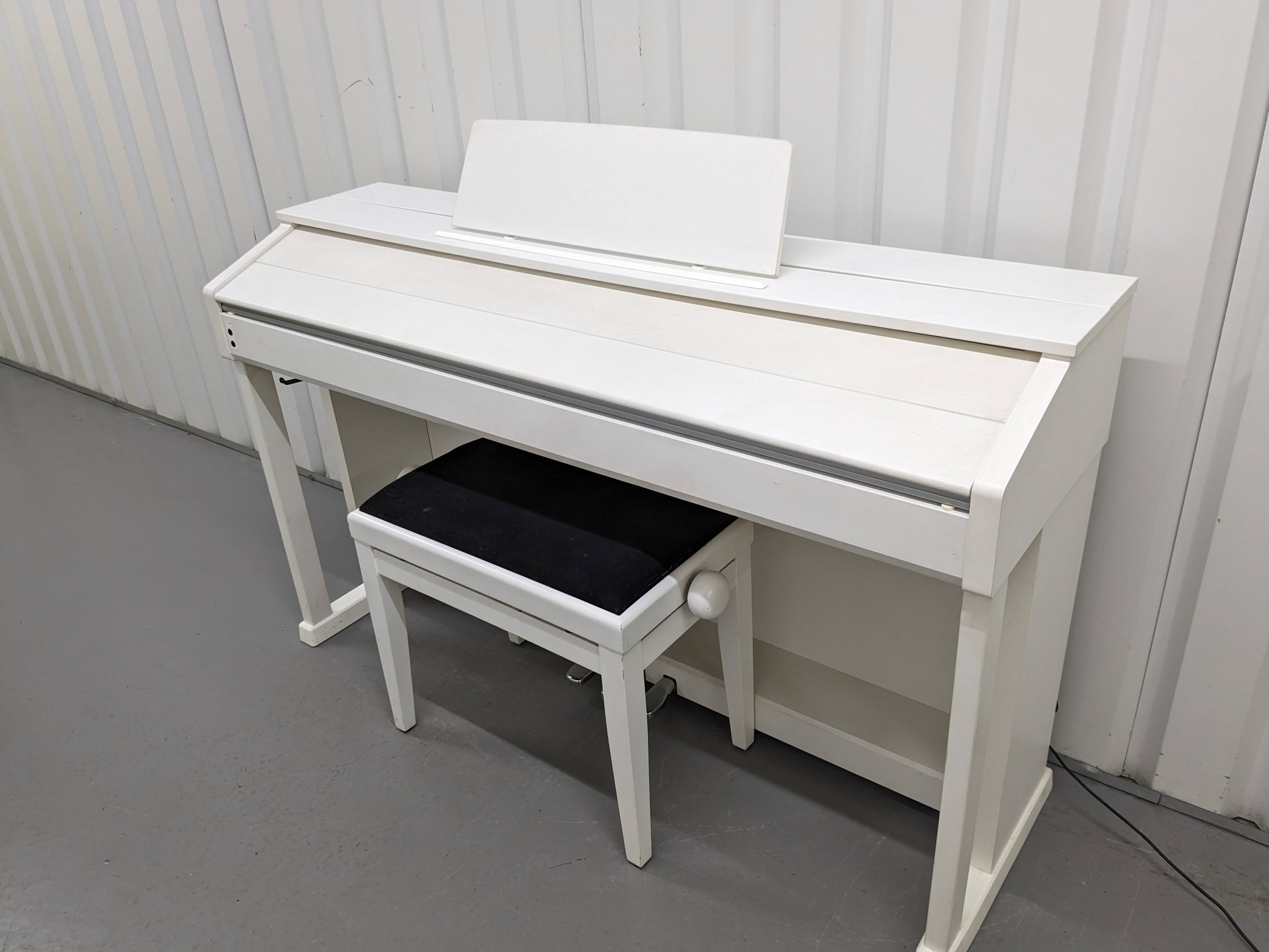 Casio Celviano AP-450 digital piano and stool in satin white finish st ...