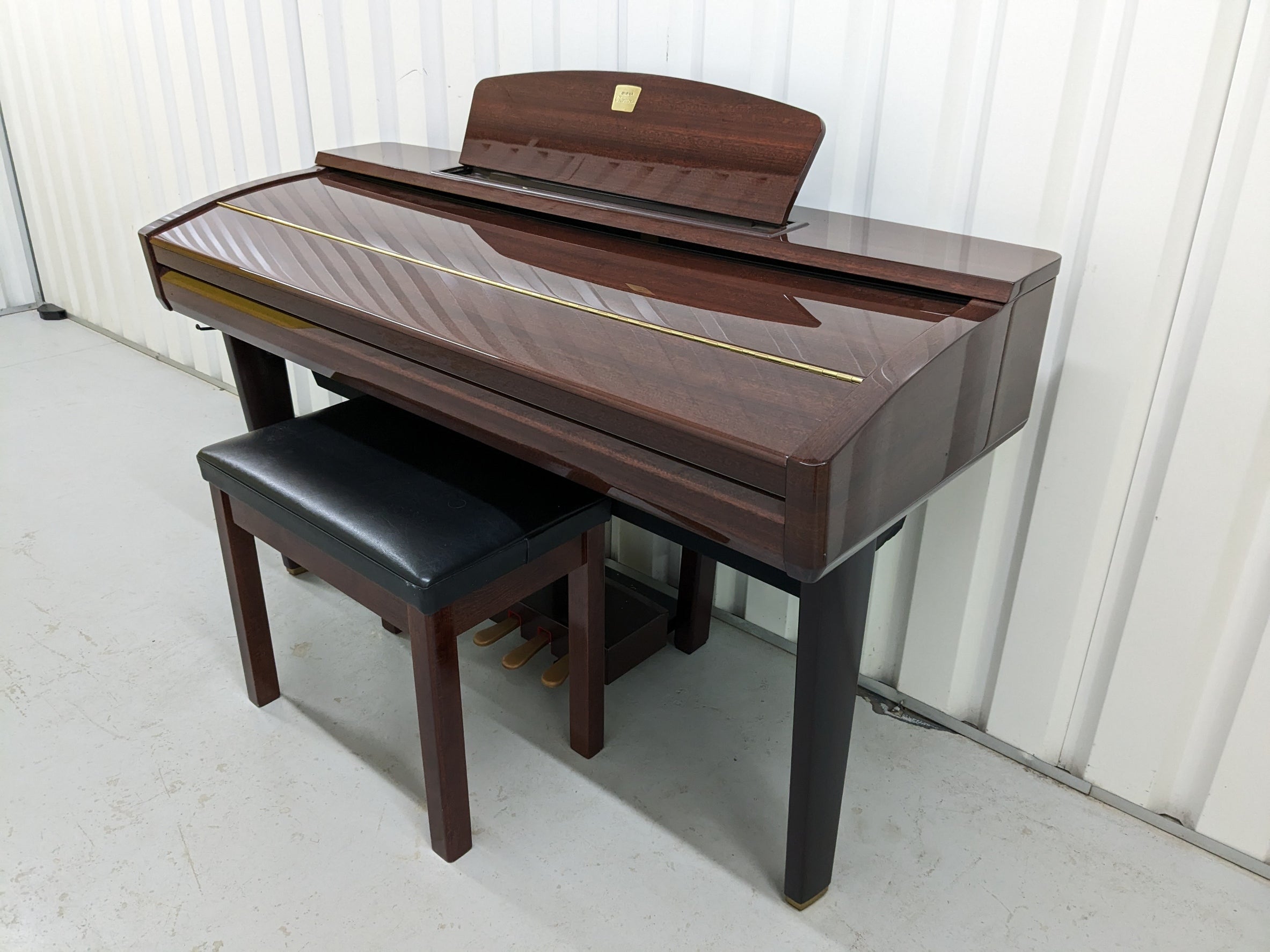 Yamaha Clavinova CVP-409 digital piano + stool polished mahogany stock ...